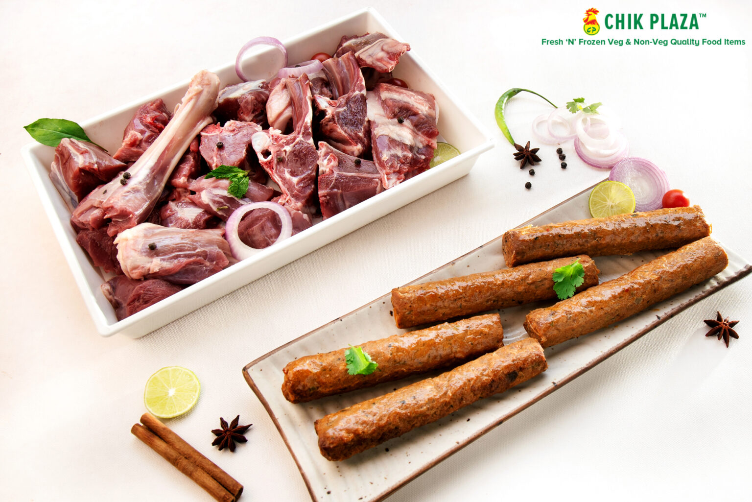 Mutton Curry Cut 1kg plus Mutton Seekh kebab 500g Combo 20 - Chik Plaza ...